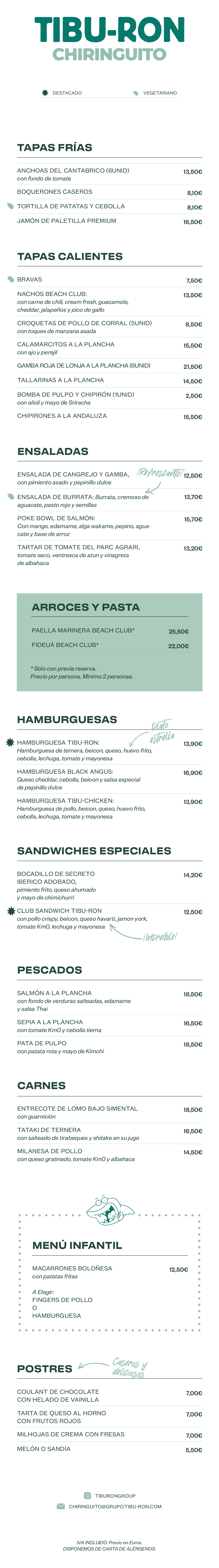 Comida – Chiringuito Tibu-Ron